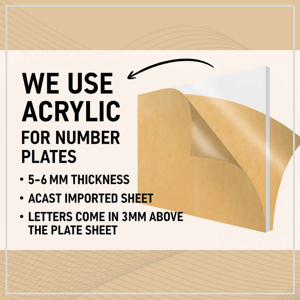 KCR 3D Number Plate – Trysticker